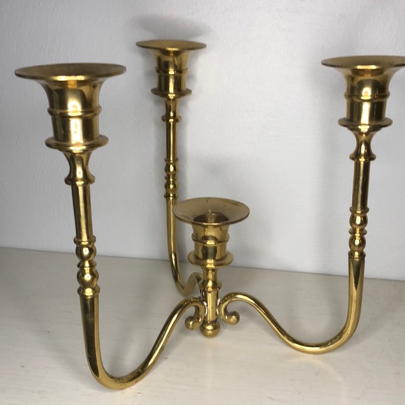 Vintage | Accents | Vintage Brass Candlesticks Candelabra 4 Tall And ...
